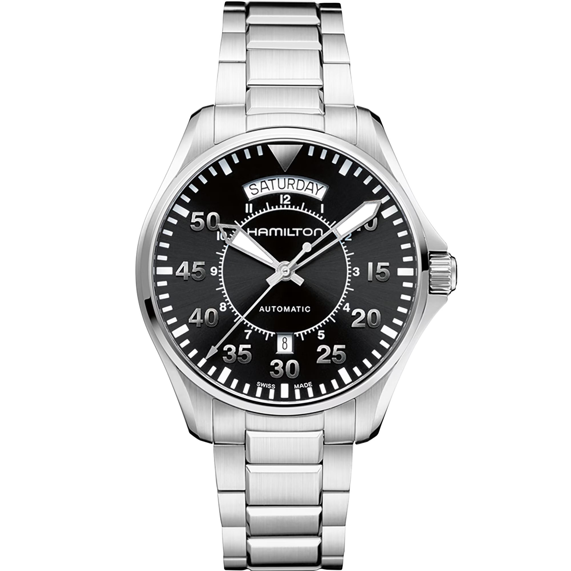 HAMILTON Khaki Aviation Pilot Day Date Auto 42mm Mens Watch H64615135